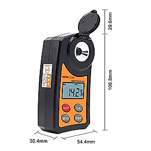 PODEC Fruit Refractometer, 0-55% Range Brix Meter, Sugar Sweetness Meter with ATC 10~80°C, ±0.5Brix/1°C Accuracy, High-Precision and Portable, for Food Suger Content Measurement