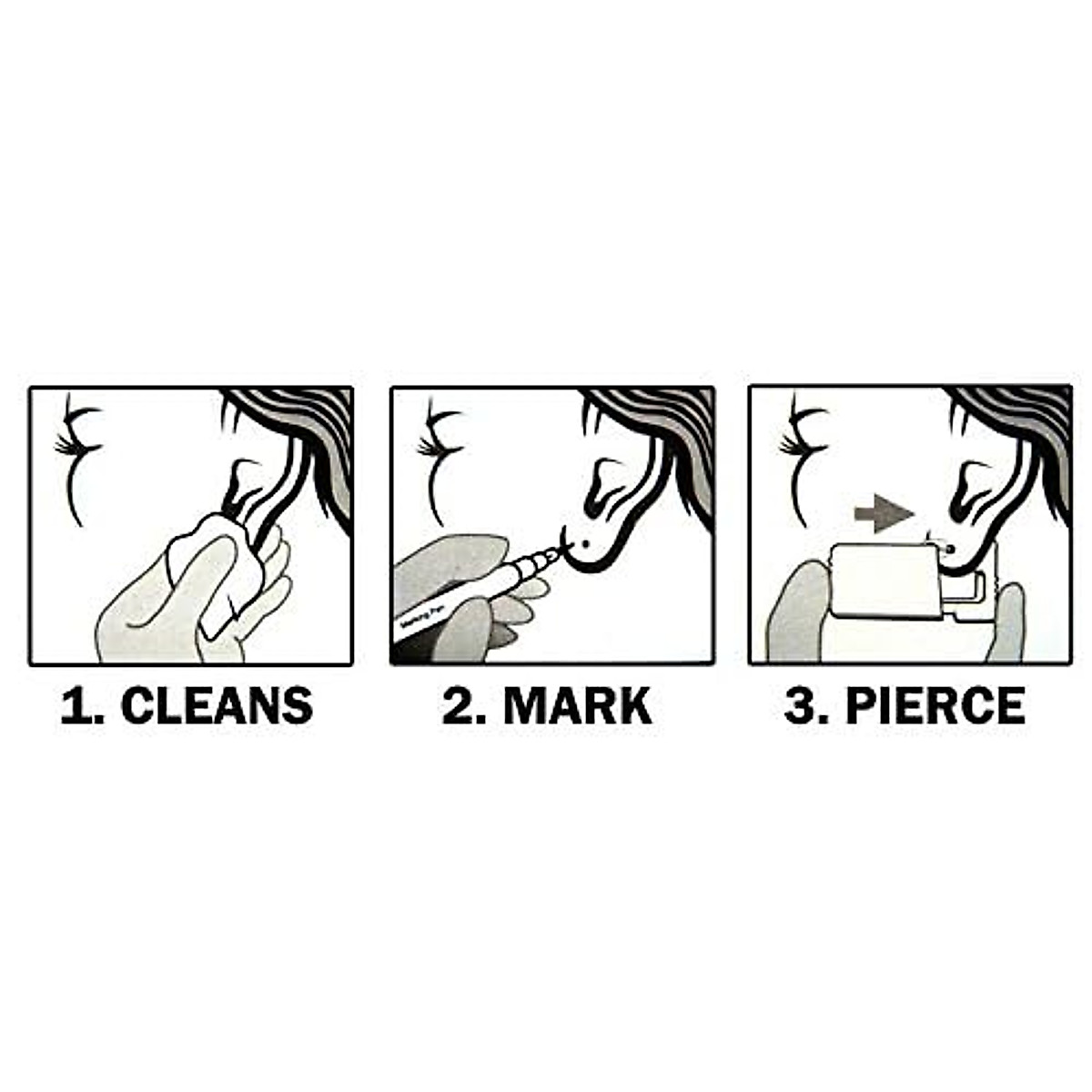 Ear Piercing Earrings Red Lady Bug 5mm Studs Stainless Steel Studex System 75 Hypoallergenic by Studex