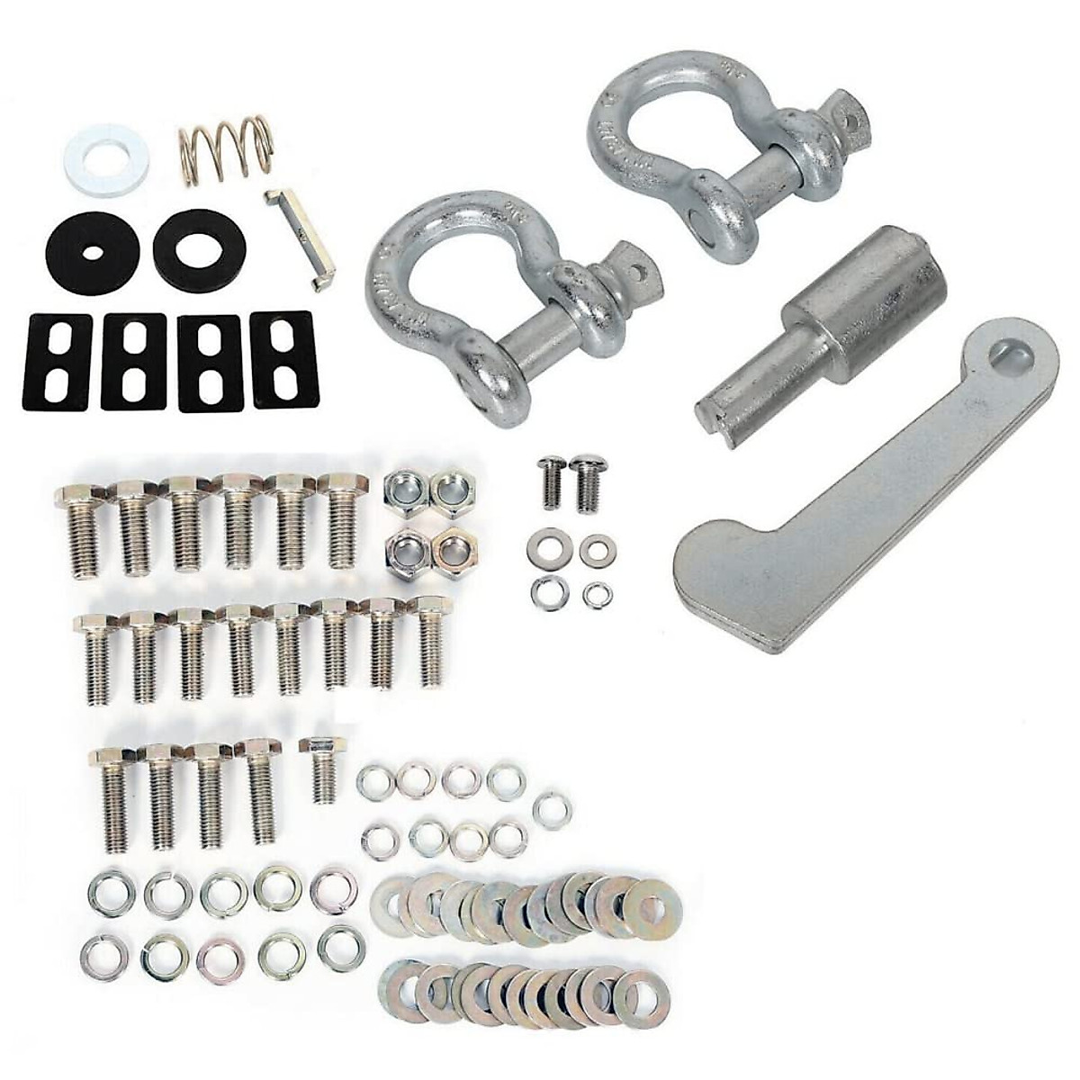 YUFUDE Rear Bumper with Tire Carrier & D-Ring Fits YJ & TJ (Black, Iron Steel),Easy to install,Free return