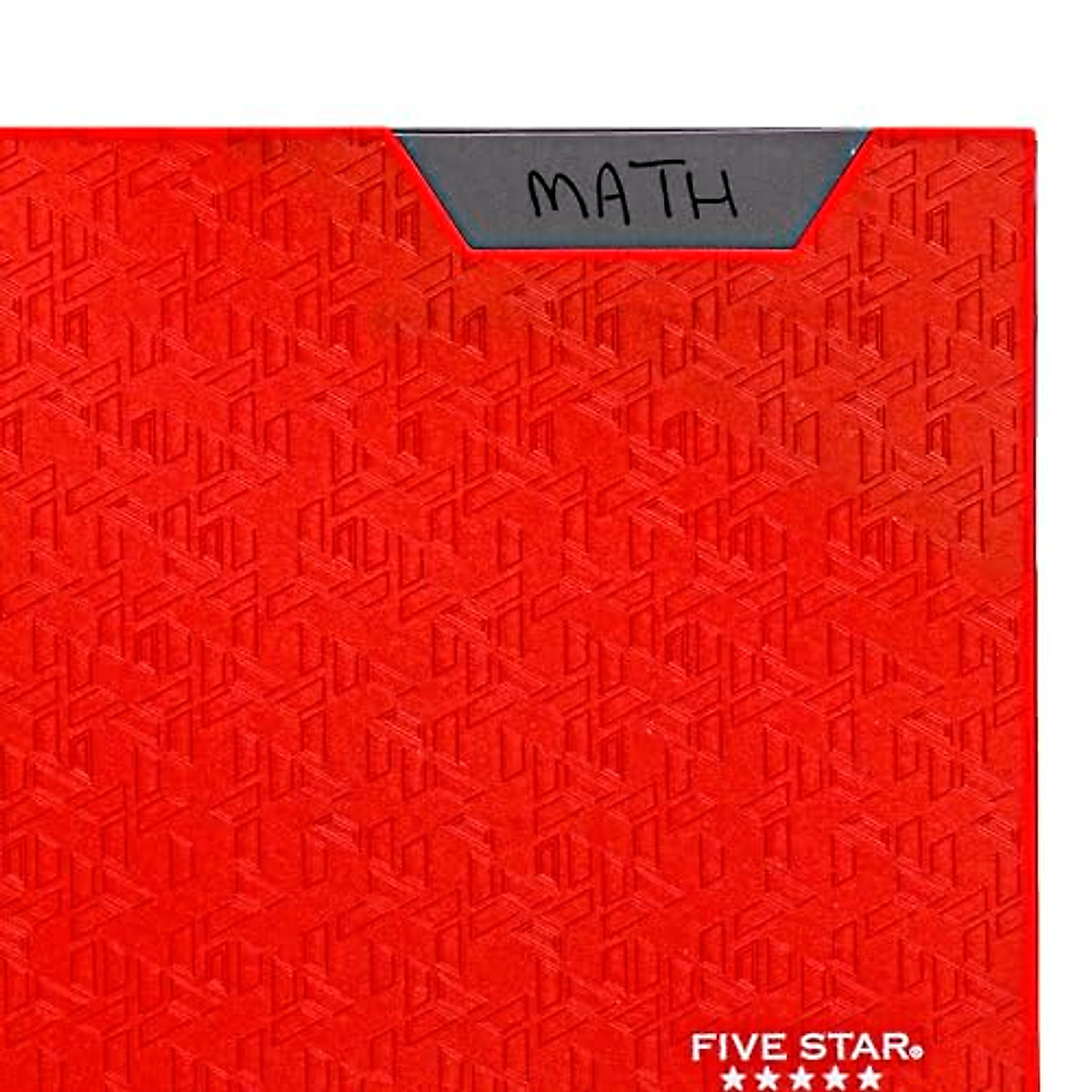 Five Star 2 Pocket Folder, Stay-Put Folder, Plastic Colored Folders with Pockets & Prong Fasteners for 3-Ring Binders, 8-1/2” x 11", Fire Red (72109)