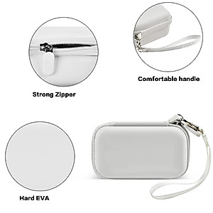 ANKHOH Label Makers Case Compatible with Label Maker Machine and Taps, Mini Sticker Maker Labeling Printer Storage Organizer Holder Fits for USB Cable and Accessories-Box Only, White