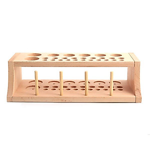 Wooden Leathercraft Tools Rack, Spool Thread Stand Leather Craft Tools DIY Storage Rack Holder Organizer, Punching Tools Holder Organizer Stand (255x110x72mm)