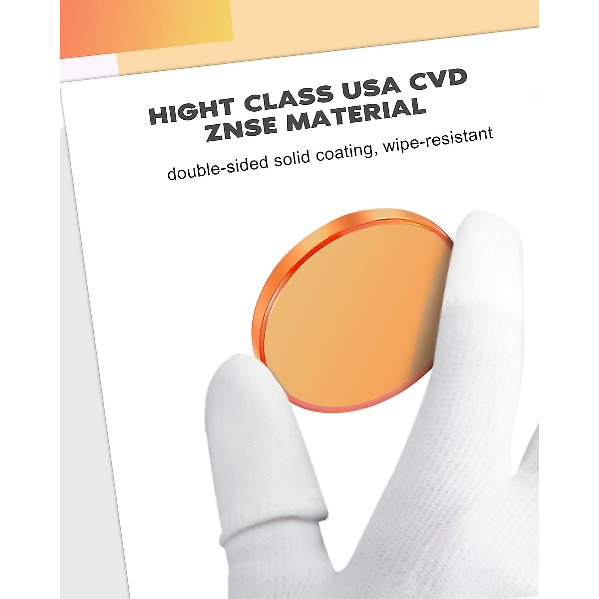 Inccala CO2 Laser Lens PVD ZnSe Laser Mirror: 18mm/0.71" FL76.2mm/3" T2.2mm Meniscus CO2 Focus Lens for CO2 Laser Engraving Cutting Machine