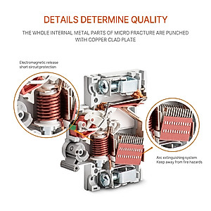 LANGIR DC Circuit Breaker 6A 1 Pole Voltage Protection for Battery and Solar PV System DIN Rail Mount, Solar Disconnect Switch