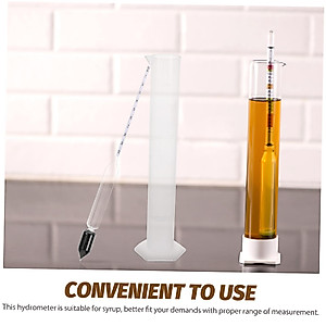Hohopeti 1 Set Hydrometer Maple Syrup Density Kit Syrup Tools Maple Syrup Measuring Tools Maple Syrup Density Measuring Tools Maple Syrup Supplies Maple Syrup Test Cup Glass