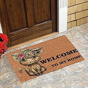 Yealise Home Entrance Rug Fashion Cute Cow Pattern Print Bathroom Kitchen Living Room Doorway Mat