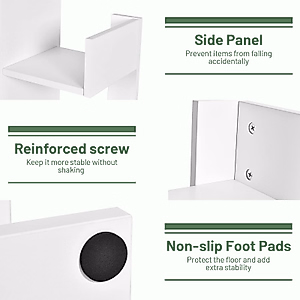 Giantex Wooden Bookcase, Tree-Shaped Modern Display Bookshelf w/ 8 Storage Shelves, Anti-Toppling, 8 Tier Freestanding Decorative Storage Organizer Shelves for CDs Movies Books Plant, White