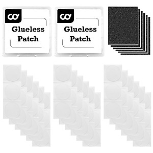 CyclingDeal Glueless Bike Bicycle Tire Patch Repair Kit with Sand Paper - Bicycle Inner Tube Puncture Patching - Flat Tube Repair Without Rubber or Glue - Great for MTB, Road & City Bikes Bicycles