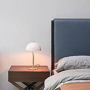 Globe Electric 52332 15" Desk Lamp, Matte Pink, Matte Brass Accents, in-Line On/Off Rocker Switch