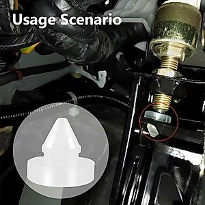 QUICTO 8 Pcs Brake Pedal Stop Pad, Rubber Brake Stop, Automotive Clutch Pedal Stop, Compatible with 90541-06036 46505-SA5-000 (Black and White)