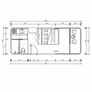 Outdoor Luxury Home with Thickened Steel Frame, Aluminum Exterior Panels, Sliding Door, Smart Toilet, Water Heater, Shower (28m²)