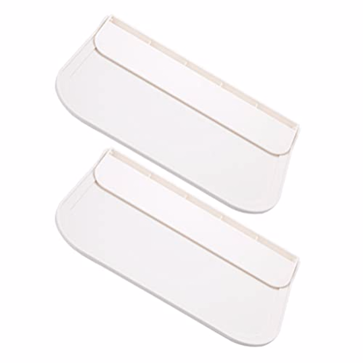 ULTECHNOVO 2Pcs Wall Mounted Floating Shelf Stick on Wall Shelf Small Floating Organizer Self Adhesive Floating Shelf Plastic Towel Rack for Kitchen Bathroom Bedroom