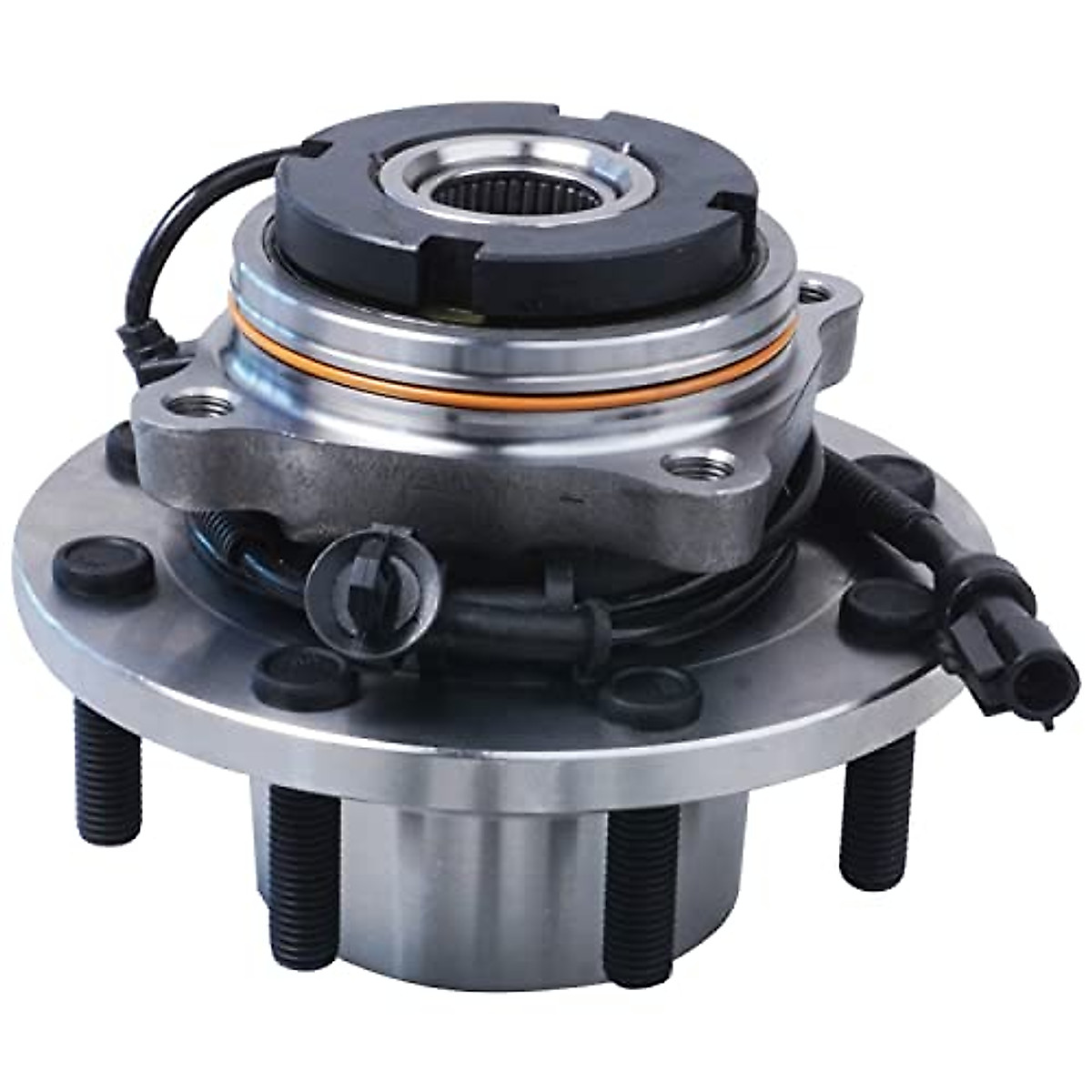 Detroit Axle - 4WD Front Wheel Bearing Hub for 99-04 Ford F-250 F-350 F-450 F-550 Super Duty, Replacement 1999 2000 2001 2002 2003 2004 Ford Wheel Bearing and Hub Assembly [DRW; 4-Wheel ABS]