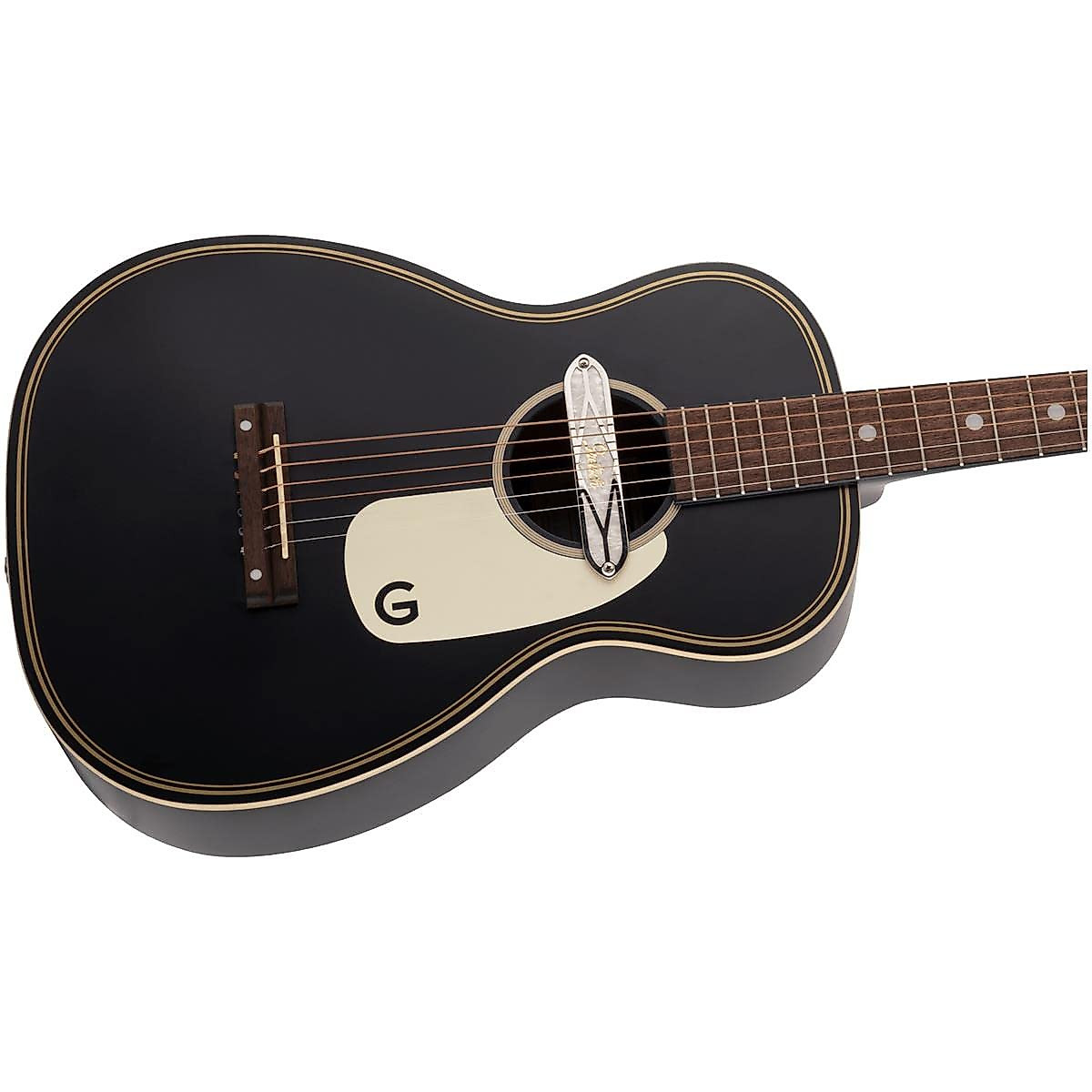 Gretsch G9520E Gin Rickey Acoustic Electric Guitar, Smokestack Black, with Soundhole Pickup