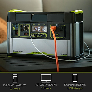 Goal Zero Yeti 1000 Core Portable Power Station, 1,000 W, Solar-Powered Generator (Solar Panel Not Included), USB-A/USB-C Ports and AC Outlets, Power for Camping (Yeti 1000 Core + Ranger 300BC)