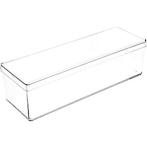 Pioneer Plastics 160C Clear Rectangular Plastic Container, 8.375" W x 2.75" D x 2.375" H