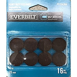 Brown Heavy-Duty Self-Adhesive 1 in. Felt Pads (16-Pack)