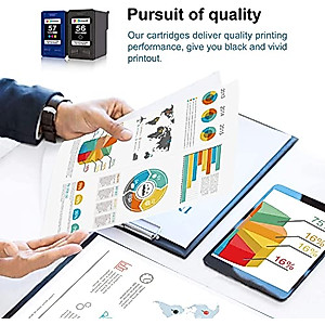 GPC Image Remanufactured Ink Cartridge Replacement for HP 56 57 Ink High Yield to use with Deskjet 5550 5650 5150 5850 Photosmart 7260 7450 7150 7350 Printer (1 Black, 1 Tri-Color, 2-Pack)