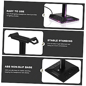Parliky 7pcs Headphone Stand Aluminum Alloy Desk Accessories