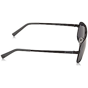 Timberland Men's TBA9266 Polarized Navigator Sunglasses, Matte Black, 61mm