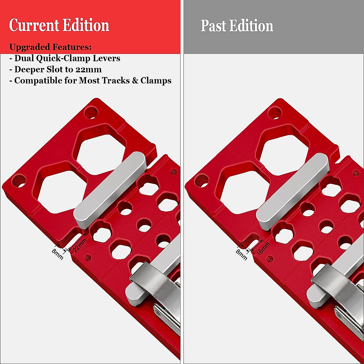13.4inch Track Saw Guide Rail Square,90° Right Angle Track Saw Square - Compatible with Festool & Makita Guide Rail - Easy-Install Circular Saw Accessories for Precise Cuts(Upgraded)