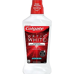 Colgate Optic White Whitening Mouthwash, Fresh Mint - 946mL, 32 fluid ounces
