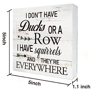 Funny Office Quote Wooden Box Sign Desk Decor Rustic Humorous Wood Block Plaque Box Sign for Home Living Room Shelf Table Decoration (5 X 5 Inch)