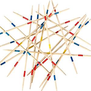 Gonoelec 41 Piece 12 Inch Bamboo Pick Up Sticks Game Classic Table Game Fun Family Board Game Gift for Adults and Kids