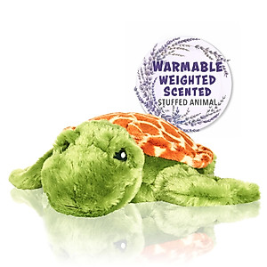 Warm Pals - Tyson Turtle - 1.5lbs - Cozy Microwavable Lavender Scented Plush Toys - Heated Stuffed Animal - Heatable Coolable Bedtime Comfort Plushie