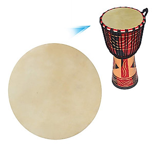 2pcs Drum Head Skin, 8.5/12in Faux Buffalo Leather with Consistent Clear Sound for African Bongo Drums 2 Size to Choose(12 inch)