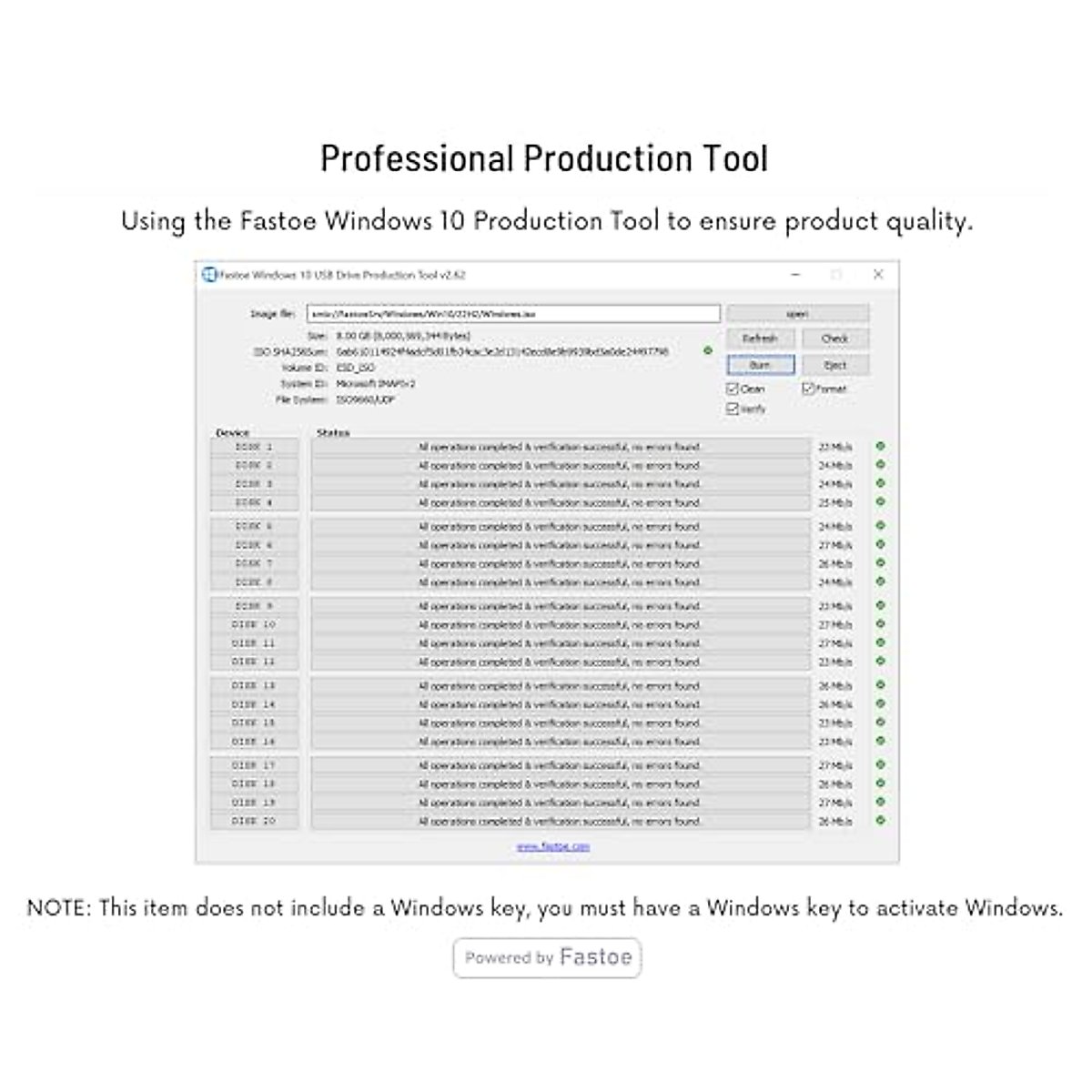 Fastoe Bootable USB Flash Drive for Windows 10, Bootable USB Install & Upgrade for Windows 10 Pro 32/64 Bit
