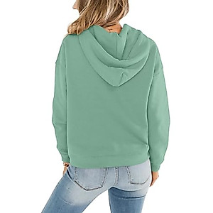 Minetom Women's Lightweight Pullover Hoodies Casual Long Sleeve Sweatshirts Tops with Pocket