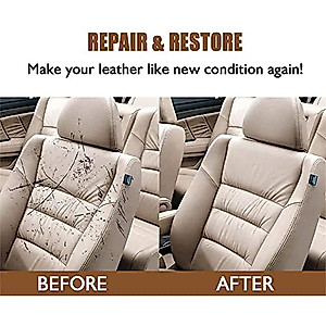 Advanced Leather Repair Gel, Professional DIY Leather and Vinyl Repair Kit, Liquid Leather Repair Kit, Leather Repair Cream for Furniture, Boat or Auto Car Seats (20ml,Black)