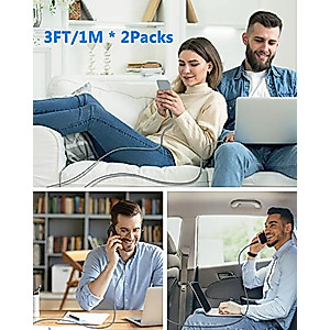 USB C to USB C Cable - [2Pack 3ft] PD 60W Type C Fast Charging Cable Compatible with iPhone 15/15 pro iPad Pro 2020/iPad Air 4/iPad Mini 6, MacBook Pro/Air, Samsung S22/S21/S20