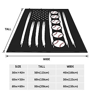 Baseball Gifts for Boys Adults Room Decor Super Soft Warm Fleece Plush Flannel Softball Throw Blanket Baseball Stuff Gift for Baseball Lover Kids Men Women 50"X40"