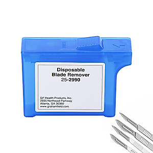 Feather Scalpel Blade Remover, Handheld Sharps Container, Disposable