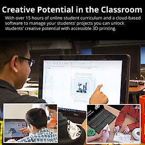 MakerBot Sketch Single-Printer Setup 3D Printer with Cloud Printing File Management Software for One Teacher and Five Students