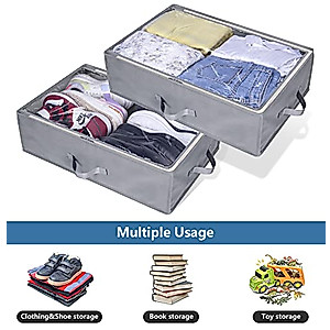 AOODA Large Hat Storage Box for Baseball Caps Organizer, Holds Up to 50 Caps Wide Hat Organizer for Closet with Cardboard, Under Bed Hat Holder, Grey