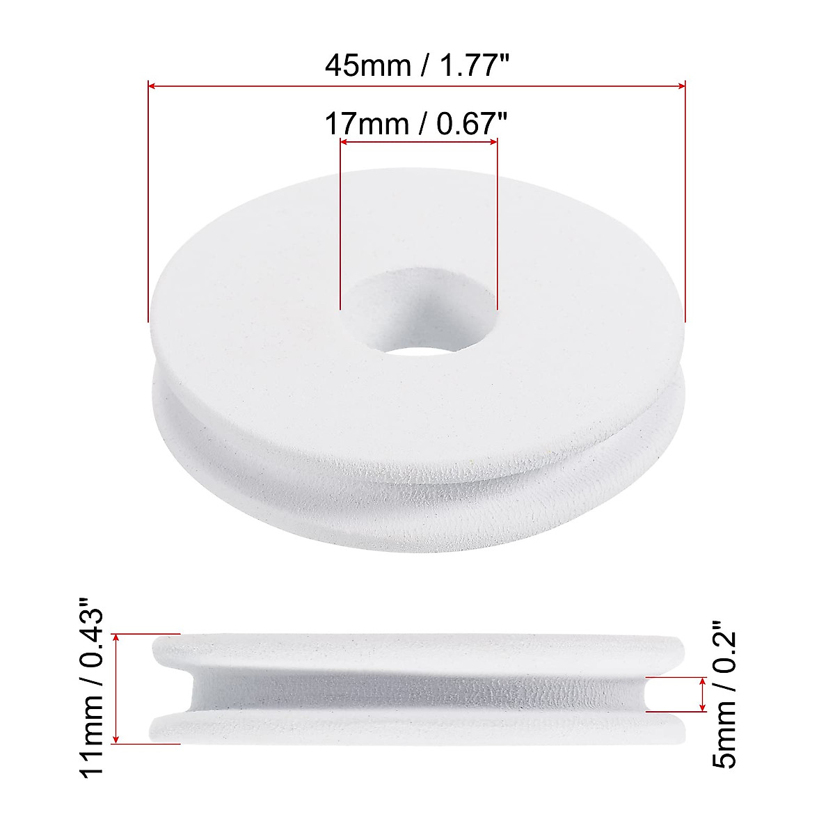 PATIKIL 1.77 Inch Fishing Line Spool, 1 Set/8 Pack EVA Foam Fishing Winding Board Plates Fly Fishing Gear Organizer with Case for Fishing Line Storage, White