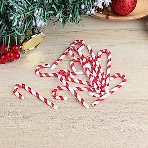 Toddmomy 50 Pieces Christmas Plastic Candy Cane Ornaments Christmas Tree Hanging Ornaments for Xmas Holiday Party Home Decoration 5cm/1.96inch