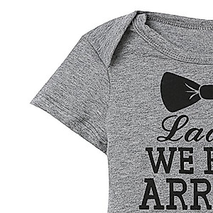 bakjuno Newbron Gentleman Rompers Baby Boy Bodysuits Cute Twins Romper (Gray02, 0-3 Months)