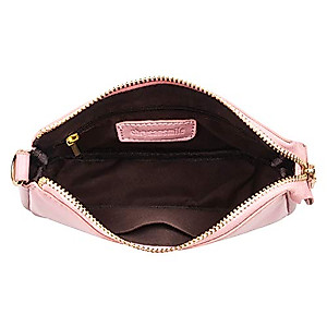 Genuine Leather Clutch Purses For Women Evening Bags With Chain Wedding Party Clutch Handbags - Pink
