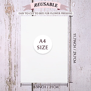 Aboofx 20 Sheets Blotting Paper for Flower Press, Large A4 Highly Absorbent and Reusable Blotter Paper for Flower Press Herbarium Paper Craft 8.26 x 11.8 inch Blotter Paper Sheets