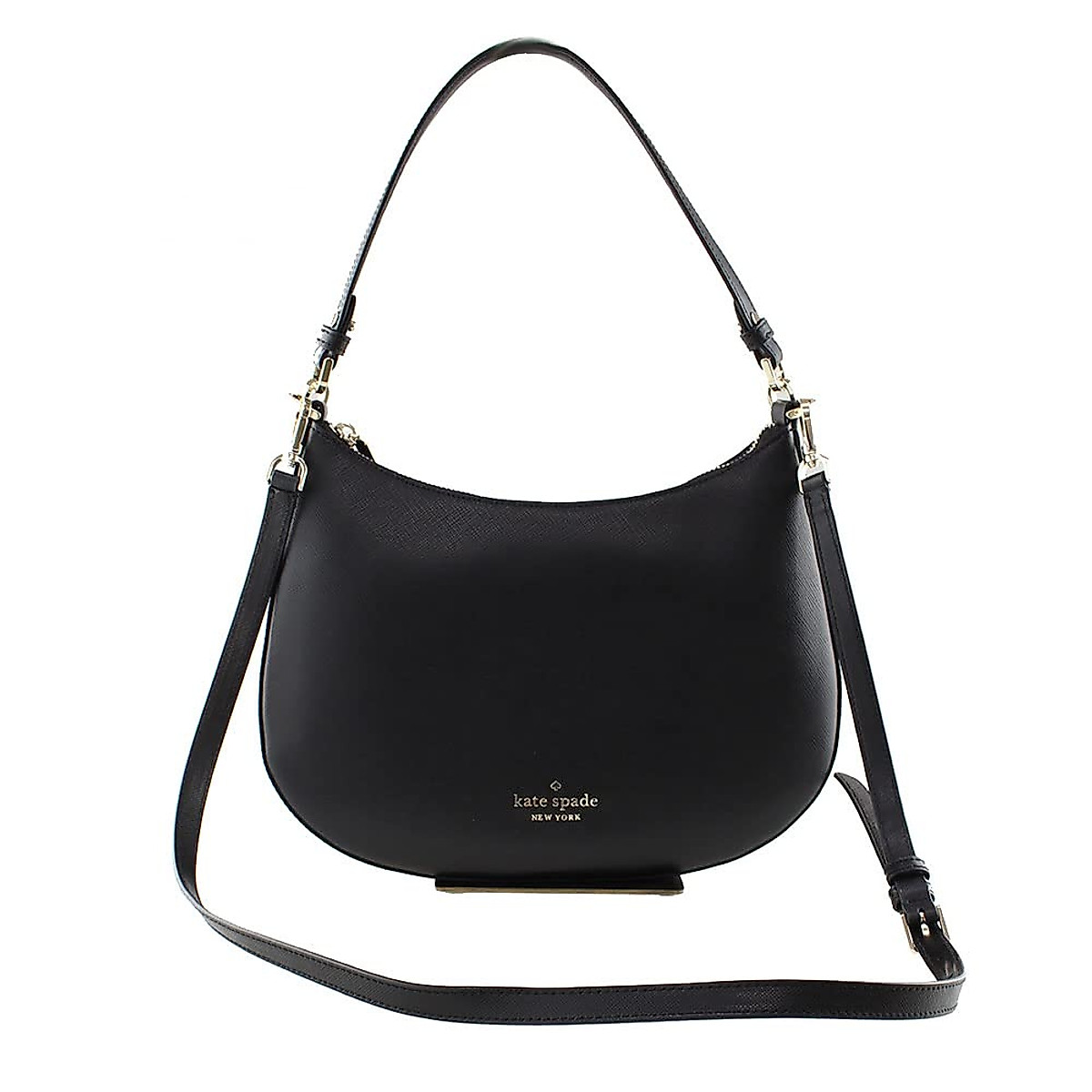 Kate Spade Staci Saffiano Leather Crossbody Bag (Black)