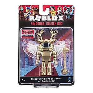Roblox Simoon68: Golden God 3.5 Inch Figure with Exclusive Virtual Item Code