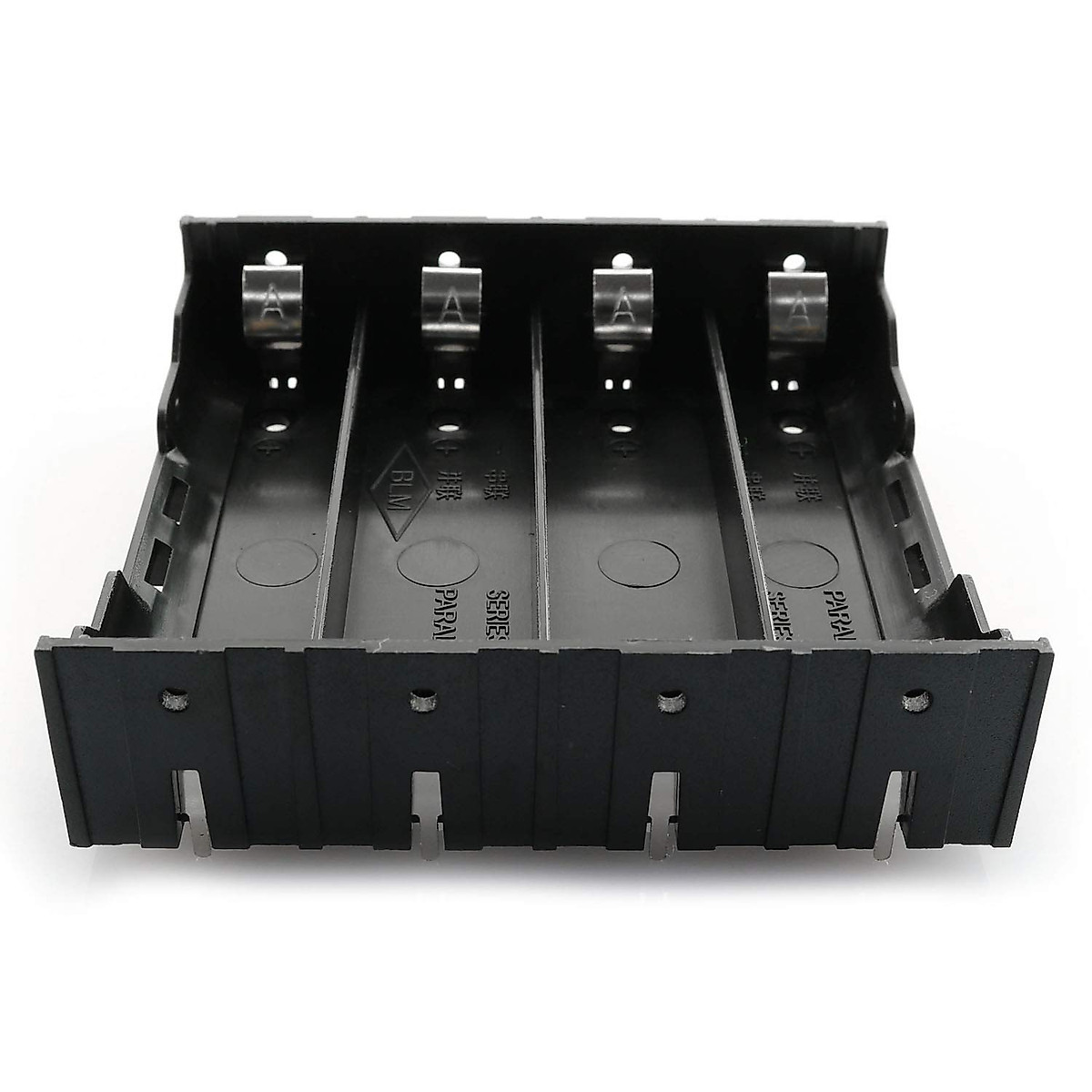 RuiLing 4-Pack 18650 Battery Holder 4 Slots x 3.7V Battery Storage Case DIY Batteries Clip Box with Pin