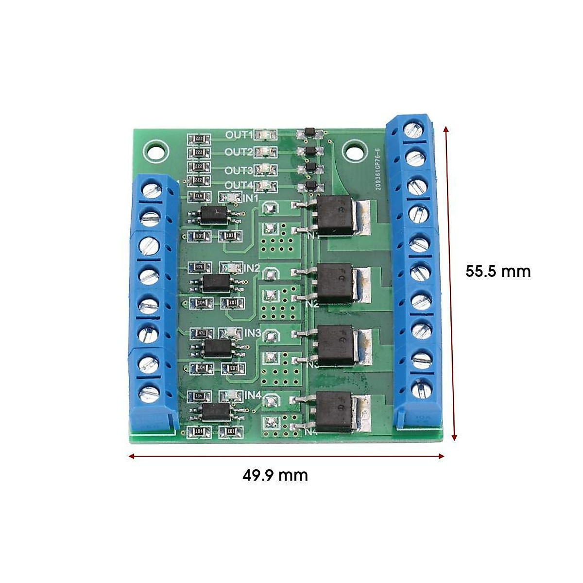 MOS FET PWM 3-20V to 3.7-27VDC 10A 4-Channel Driver Module PLC Amplifier Circuit Board