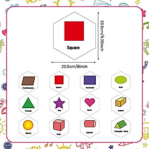 12 Pieces Shape Hex Wall Decals Removable Wall Decals Wall Stickers for Kids Nursery Bedroom Living Room Decoration