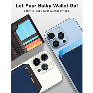 TWZKG Magnetic Card Wallet Holder with MagSafe for iPhone 16/15/14/13/12 Series,Blue