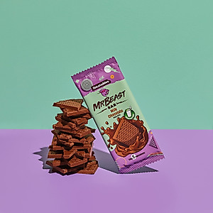 Feastables MrBeast Peanut Butter and Milk Chocolate Bars Bundle - Made with Grass-Fed Milk Chocolate and Organic Cocoa, Simple Ingredients (10 Count, Pack of 2)
